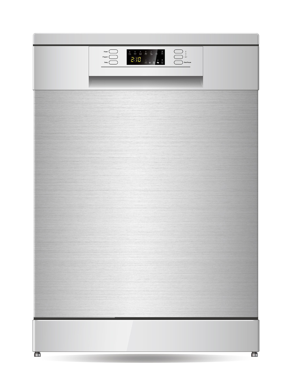 Parmco 600mm Freestanding Dishwasher, LED Display, Stainless Steel, 7 ...