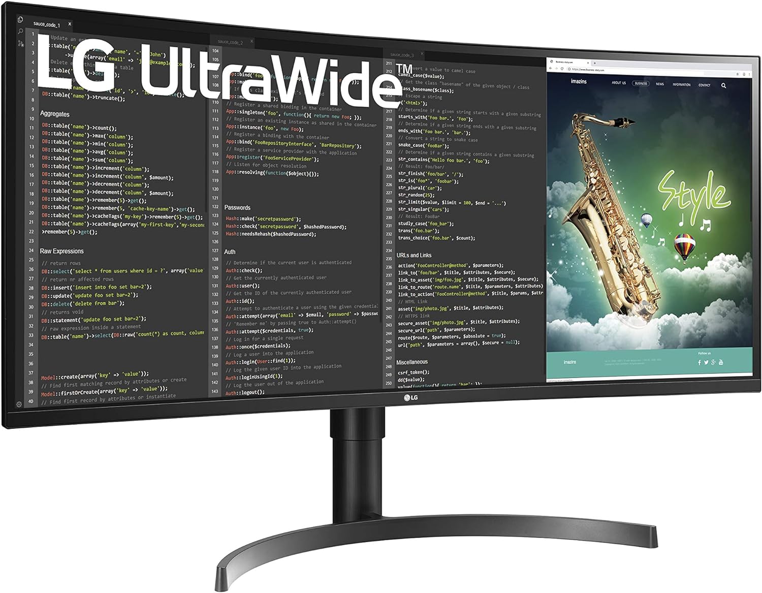 LG 35WN75C-B UltraWide Monitor 35” QHD (3440 x 1440) Curved Display ...